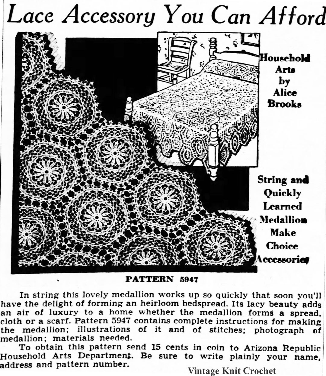 Crochet Daisy Motif Pattern, Octagon in Two Sizes, Alice Brooks Mail ...