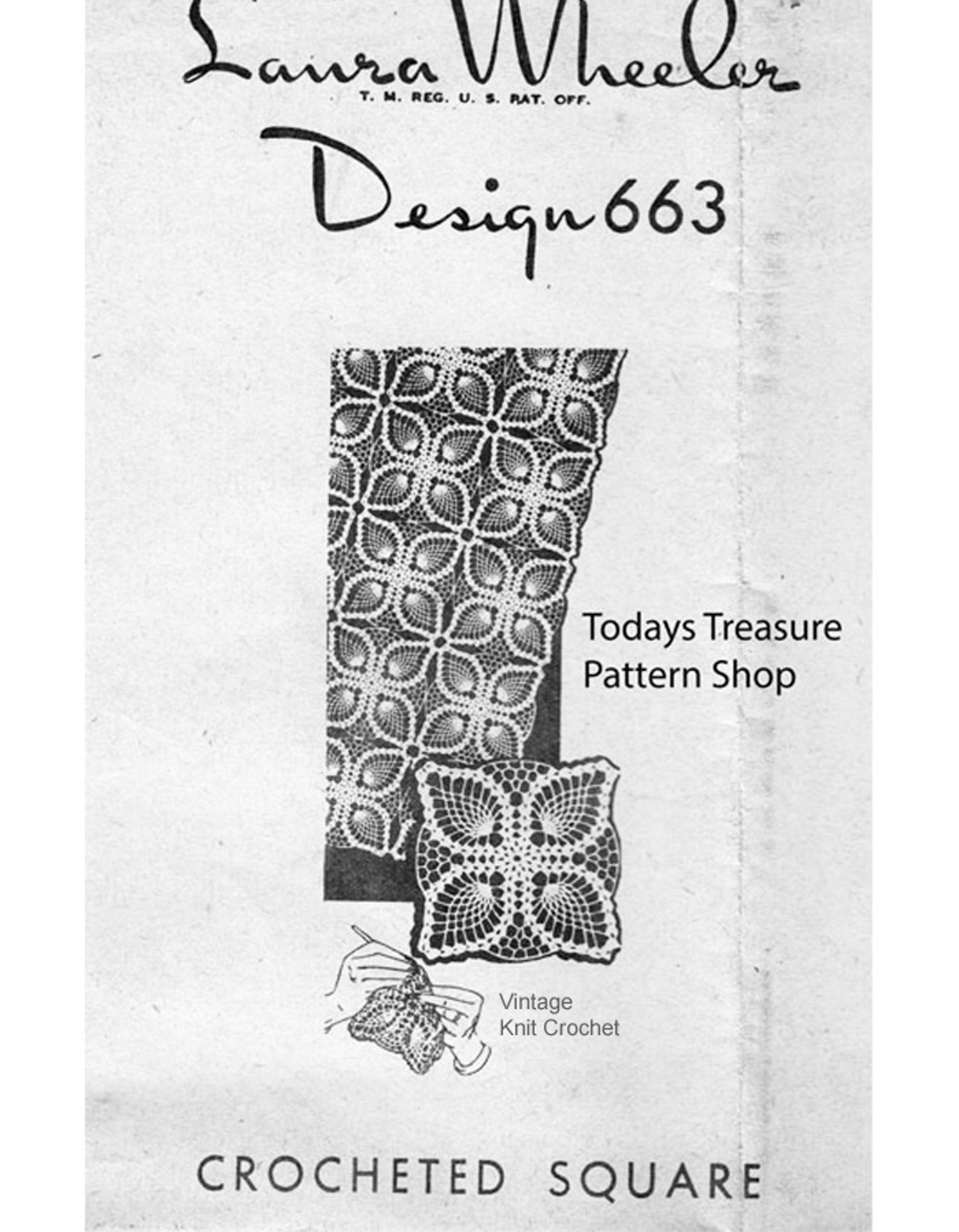 Crochet Pineapple Square Pattern For Tablecloth Bedspread Laura