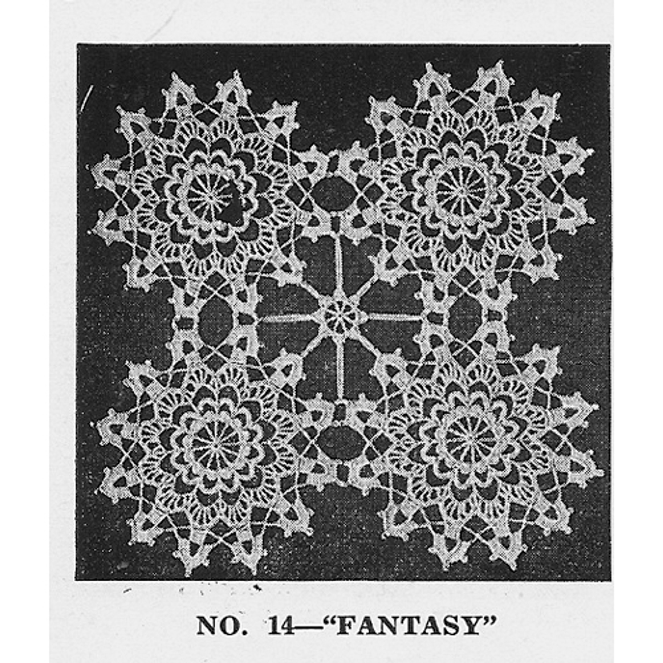 Crocheted Fantasy Medallion Pattern For Cloths
