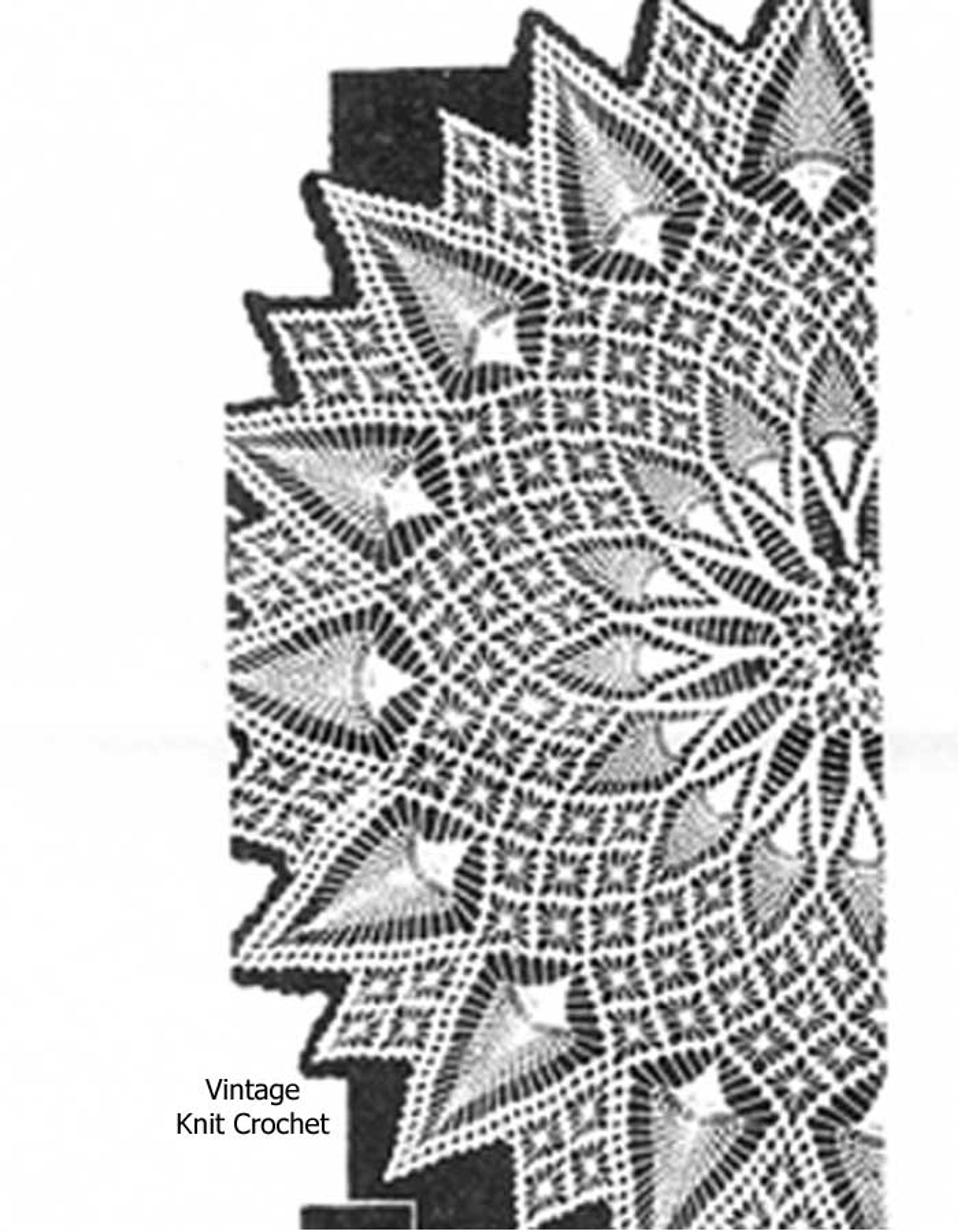 Crochet Round Pineapple Tablecloth Pattern Mail Order Design 7520