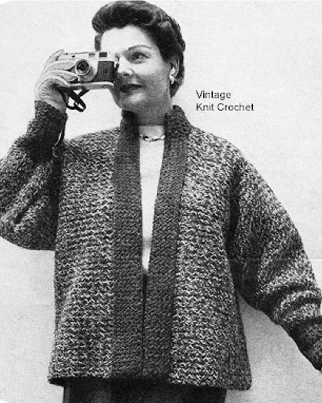 Crochet Tweed Jacket Pattern, Womans Plus Size