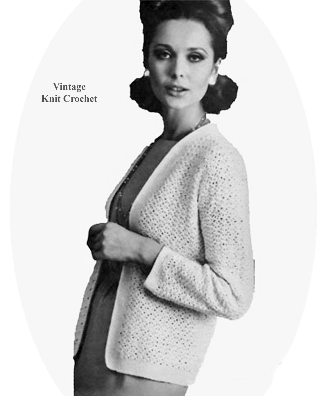 Chanel Jacket Crochet Pattern, Vintage 1960s