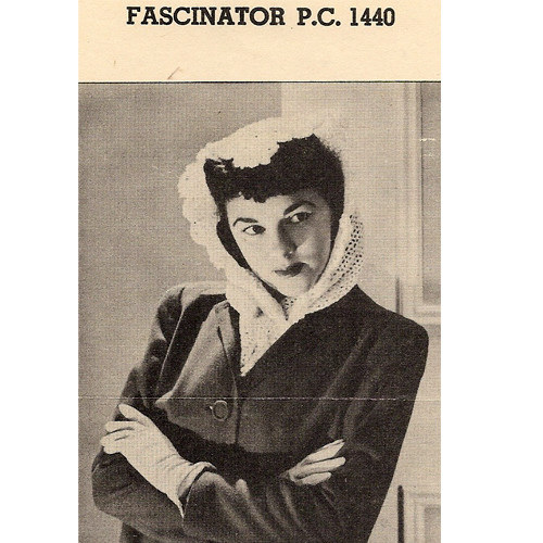 Fascinator Crochet Scarf Pattern, Vintage 1940s
