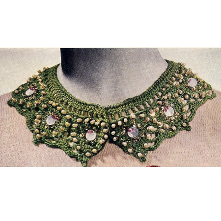 Crochet Round Collar Pattern, Cameo Lace