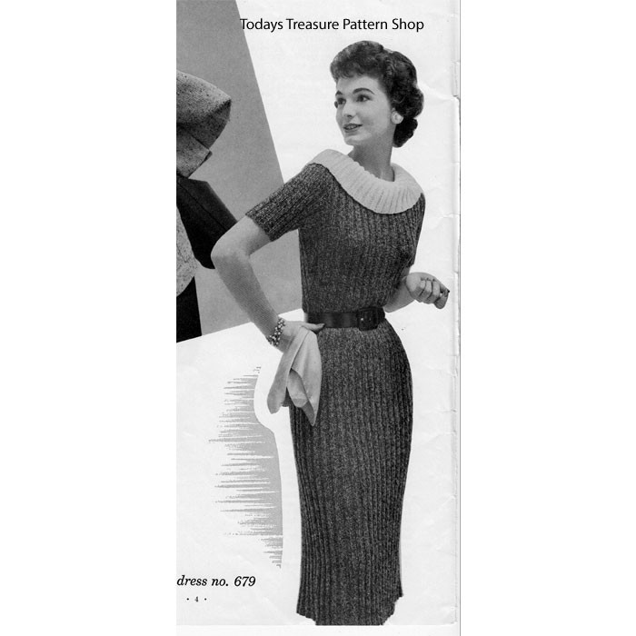 Elegant Ribbed Dress Knitting Pattern
