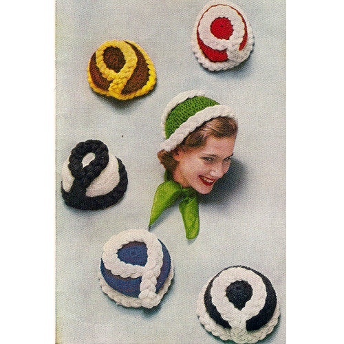 Vintage crochet Beret Hat Pattern Vintage 1930s