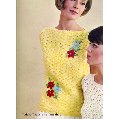 Easy Crochet Shell Top Pattern, Small Medium Large