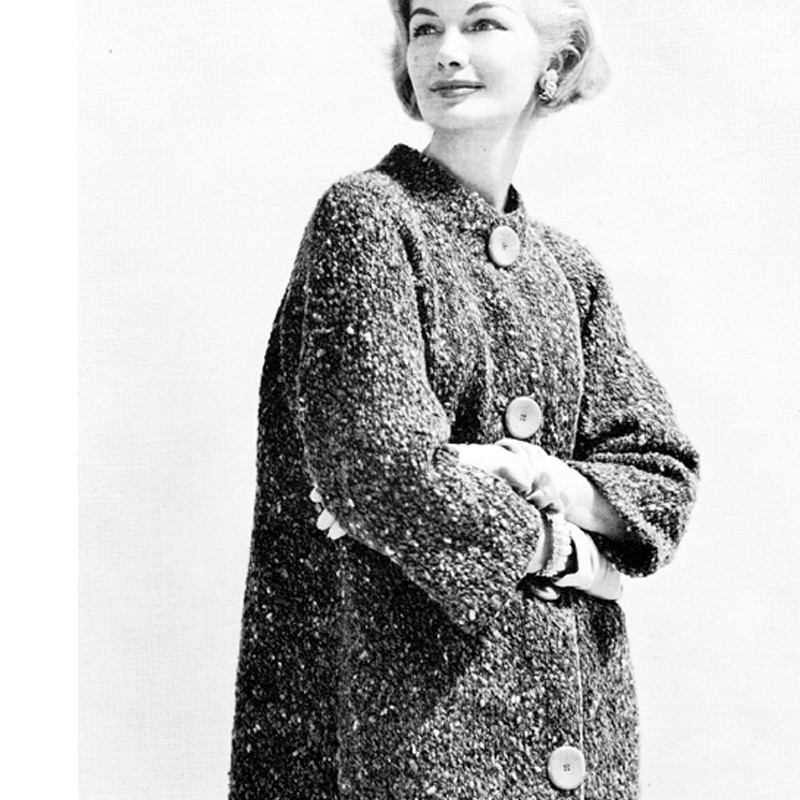French Tweed Suit Knitting Pattern, Size 14-16-18
