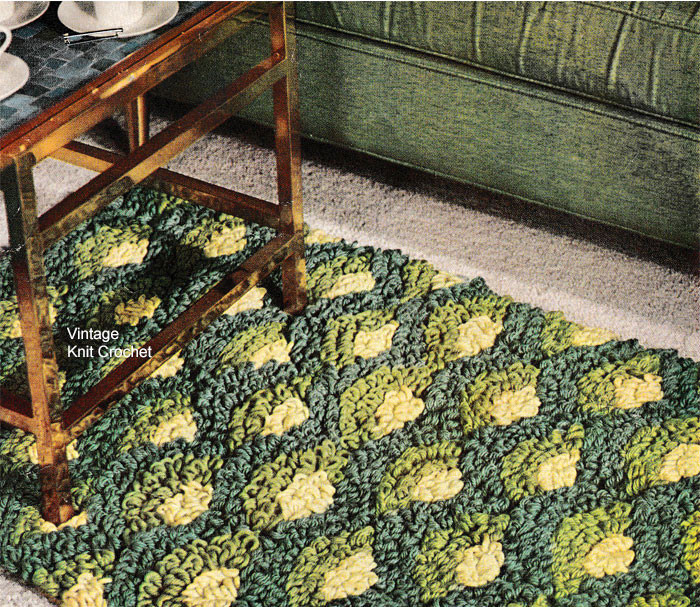 Vintage Crochet Sea Shell Rug Pattern