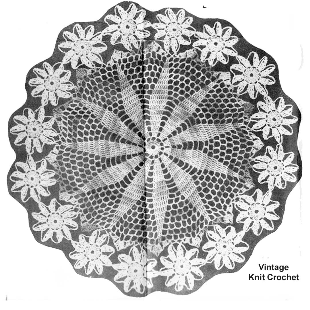 Crochet Daisy Doily Pattern, Mail Order 336