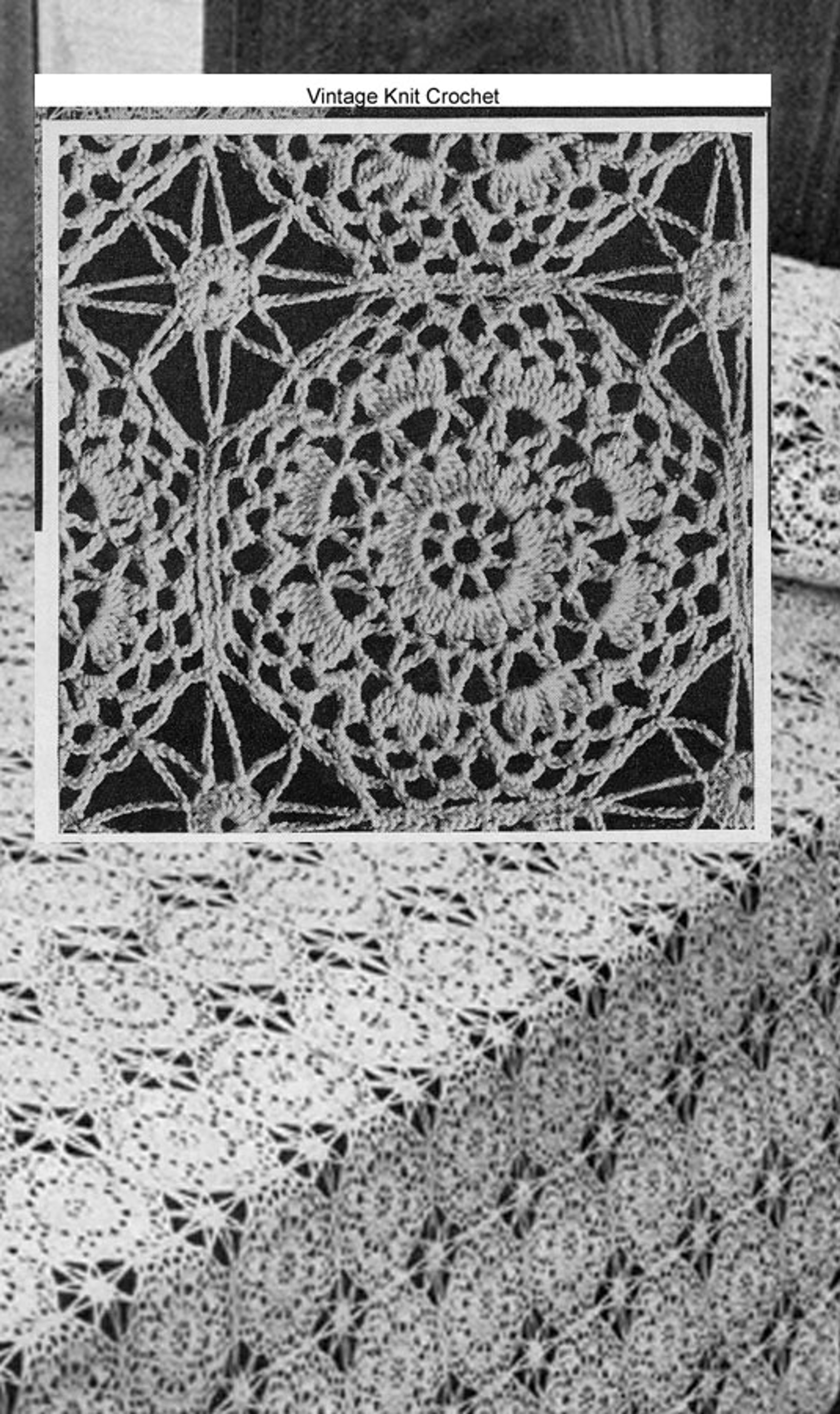 Crochet Bedspread Pattern Of Circular Medallions No 658