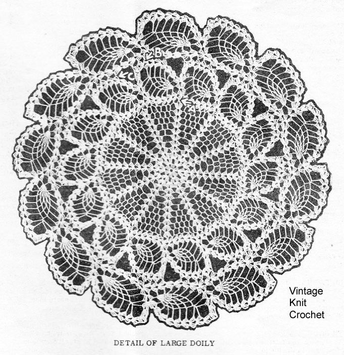 Crochet Pineapple Wheel Doilies Pattern, Laura Wheeler 756