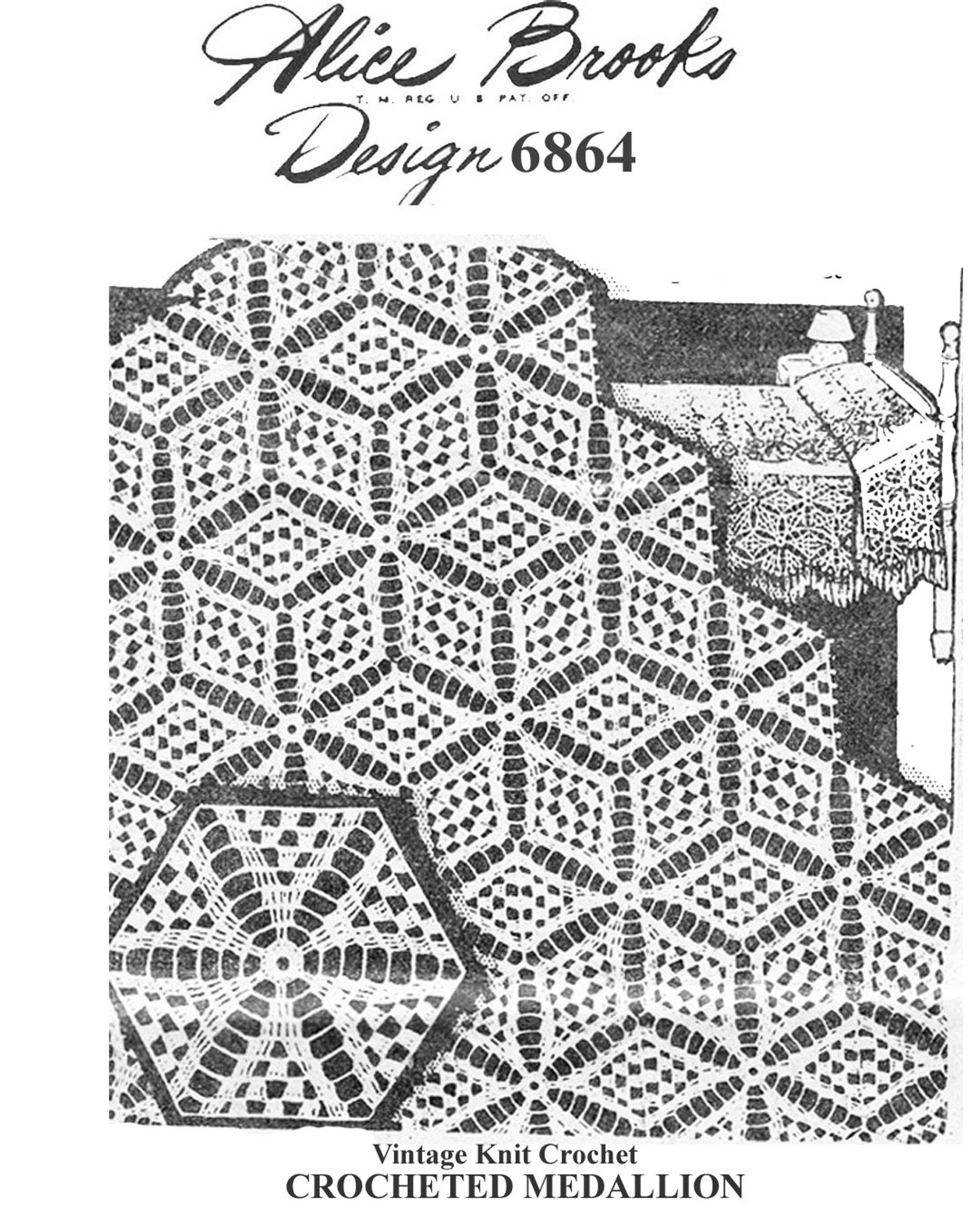Crochet Star Medallion Tablecloth Bedspread Pattern Laura Wheeler 753
