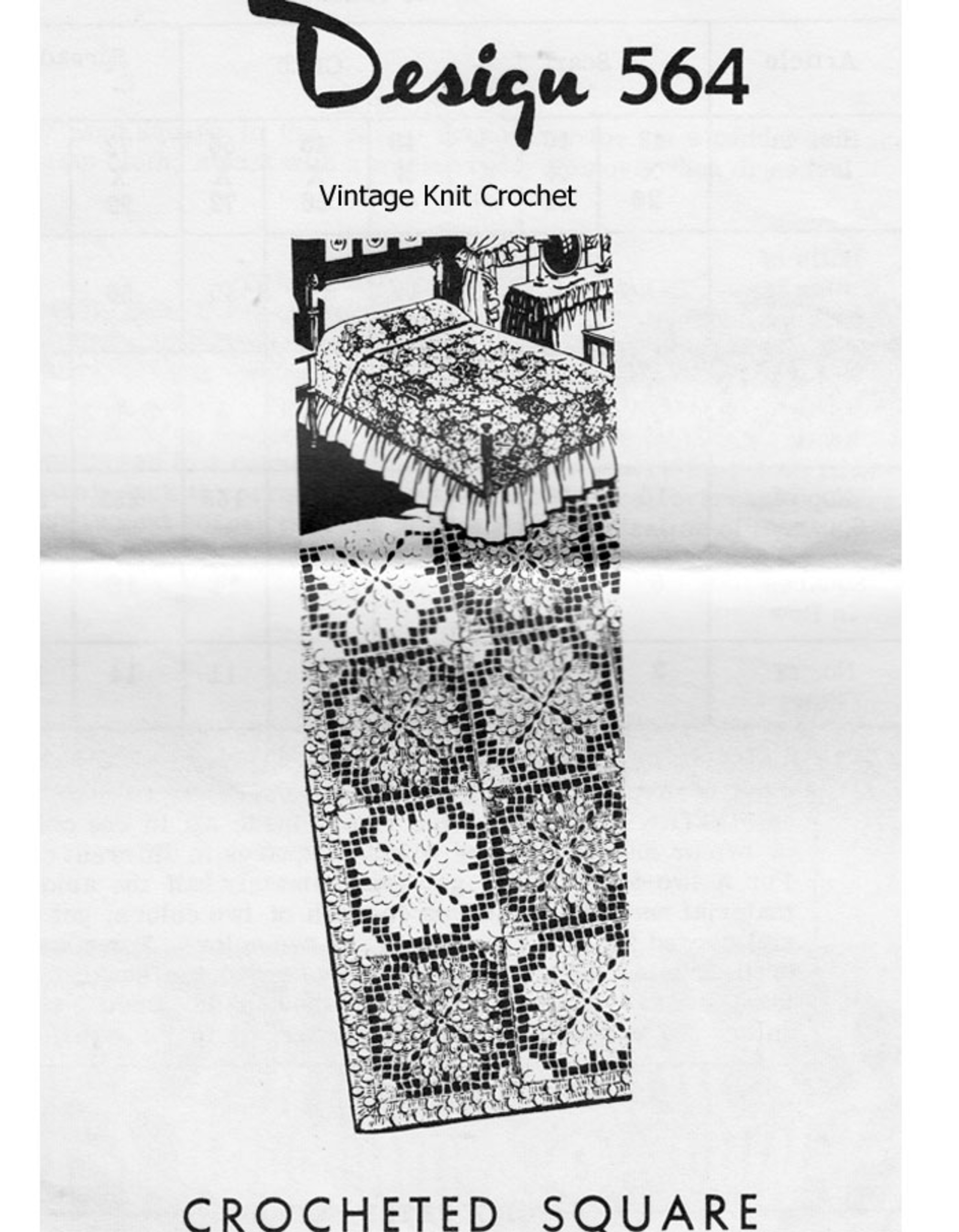 Crochet Popcorn Stitch Square Pattern Bedspread Tablecloth Design 564