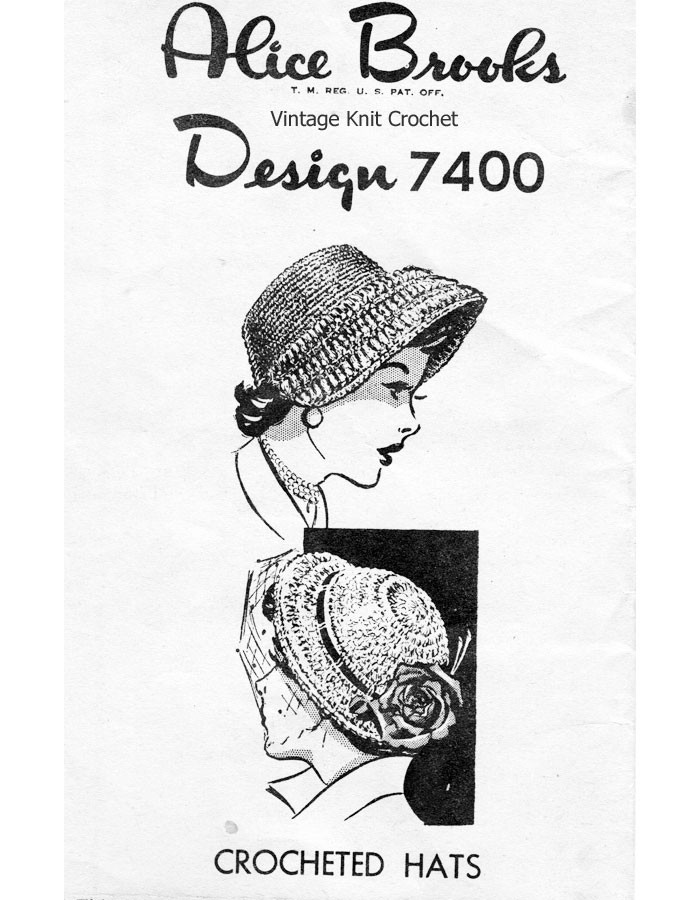 The Sailor Crochet Hat Pattern, Vintage 1930s