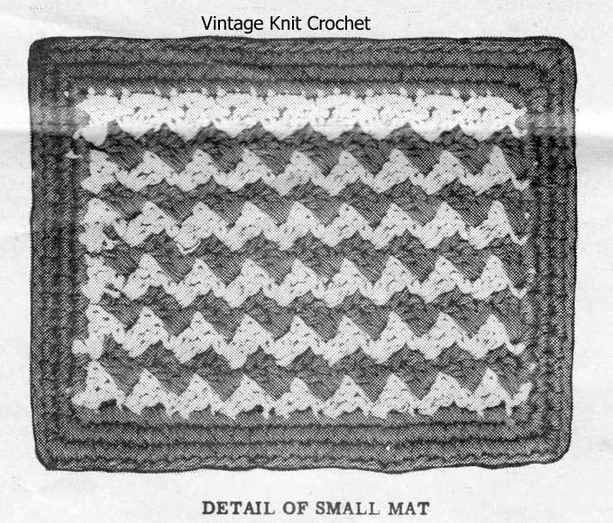 Crocheted Dust Mitt Pattern, Vintage 1960s