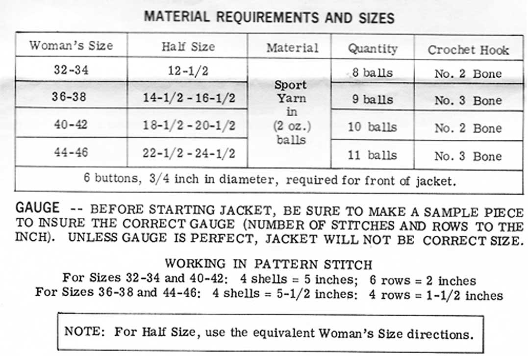 Womens Crocheted Jacket Pattern Alice Brooks Design 7433