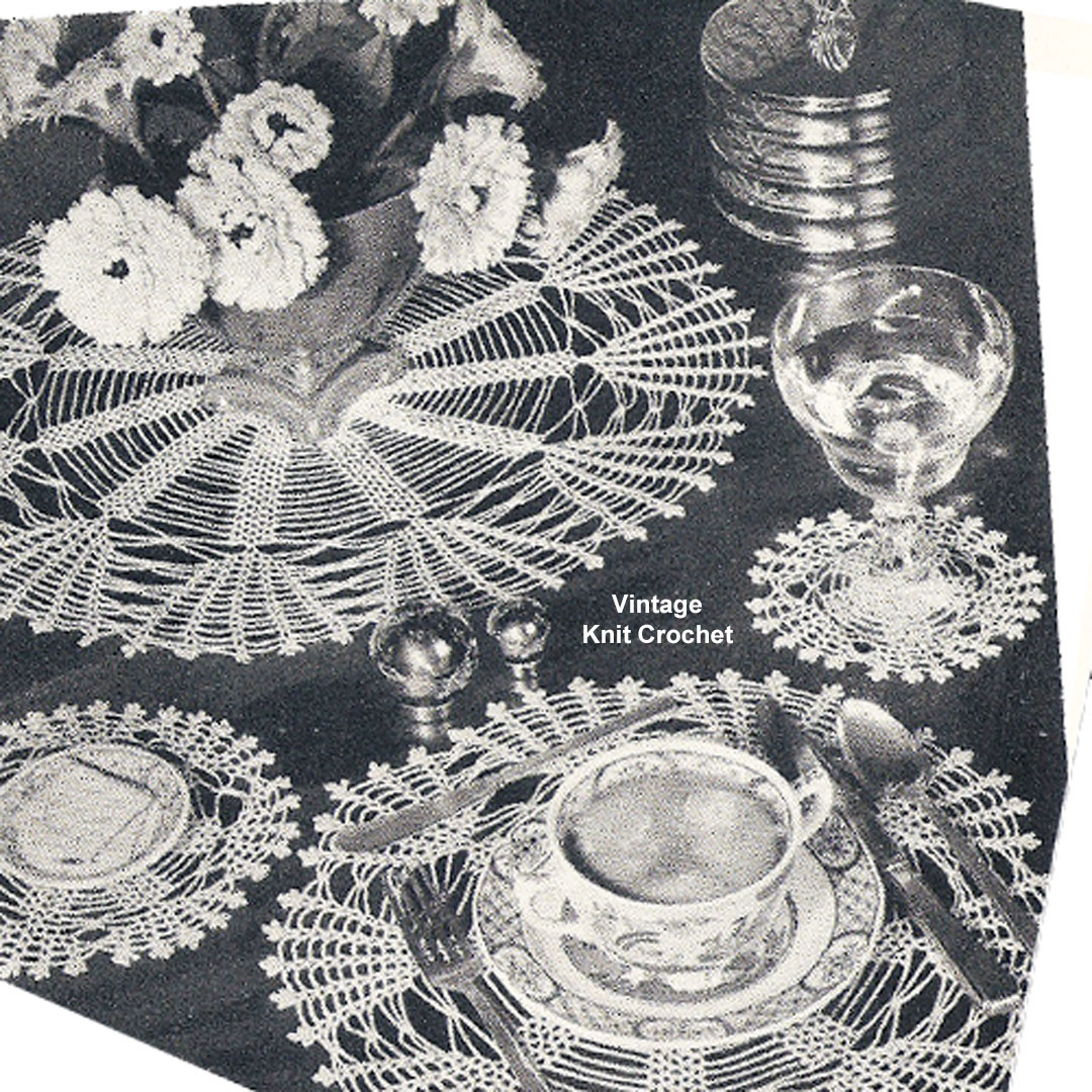 Crochet Spinning Wheel Doily Pattern Small Medium Large