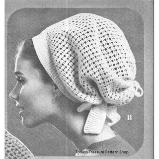 Crochet Net Hood Hat PDF Pattern