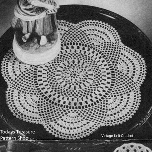 Crochet Sun Doily Pattern, Flower Fan Border