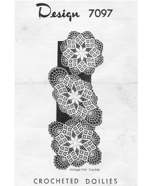 Crochet Spiderweb Doilies in Star Motif Alice Brooks Design 7272