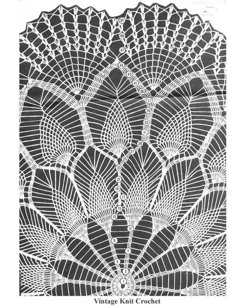 Round Crochet Pineapple Tablecloth Pattern Laura Wheeler 957 Mail Order