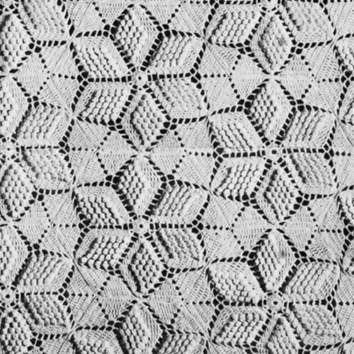 Popcorn Octagon Crochet Bedspread Pattern