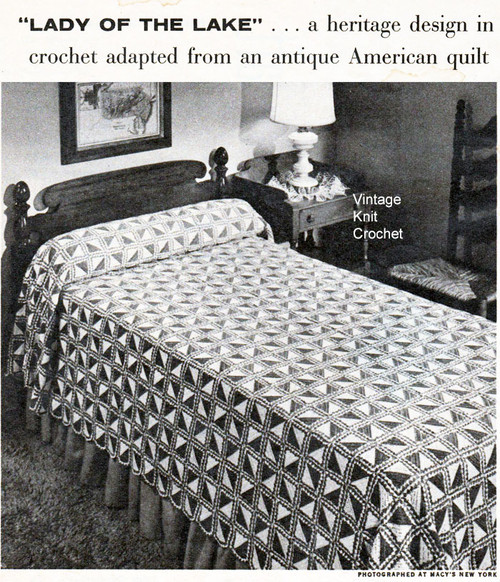 Palm Leaf Crochet Bedspread Pattern Lily Leaflet 865