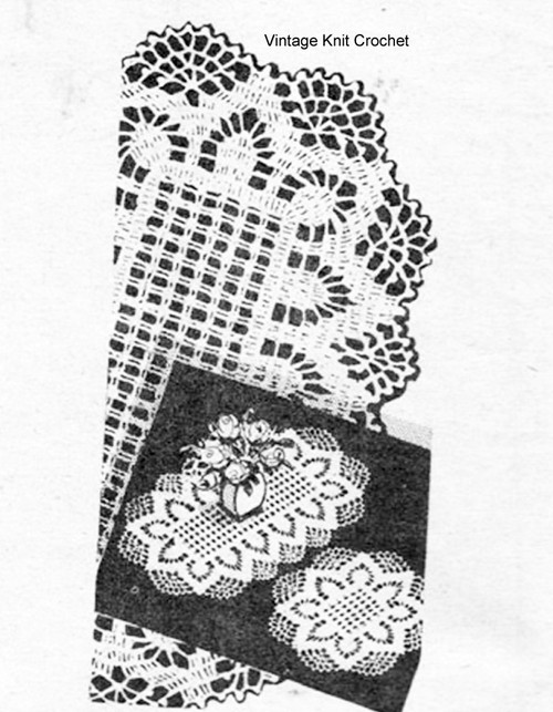 Crochet Runner Mats Pattern Leaf Motif Laura Wheeler 891