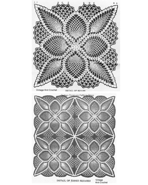 Large Pineapple Square Pattern Cloth Spread Runner Laura Wheeler 821