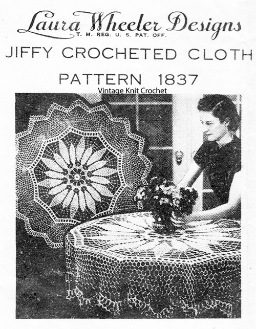 Large Round Pineapple Crochet Table Cloth Pattern Laura Wheeler 675