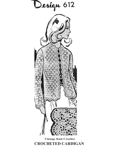 Crochet Ripple Jacket Pattern in Worsted Mail Order Design 765