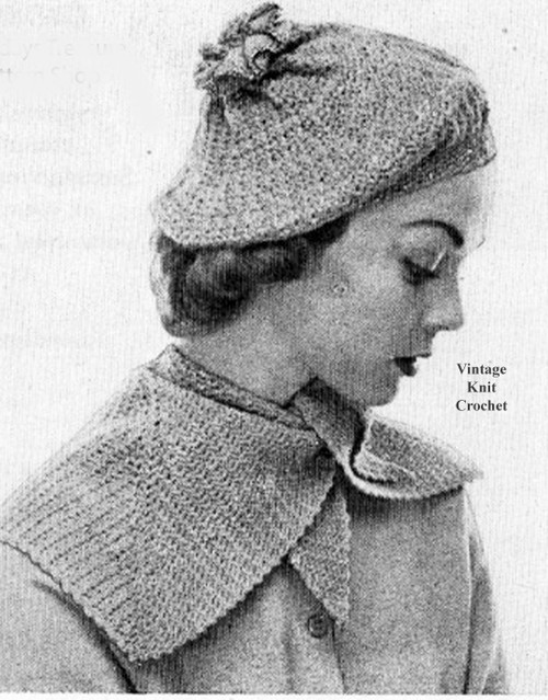 Crocheted Beret and Bag Pattern from Bleach Bottle