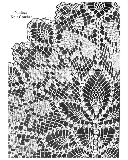Crochet Oval Doilies Pattern Flower Pineapple Filet Mail Order 686