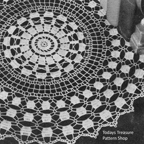 1950 Prize Winning Crochet Doily Luncheon Set Pattern