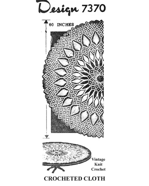 Crochet Pineapple Tablecloth Pattern Laura Wheeler 684 Mail Order