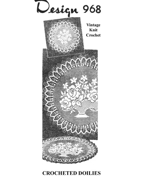 Filet Crochet Rose Doily Patterns Oval In Rose Motif Laura Wheeler 591