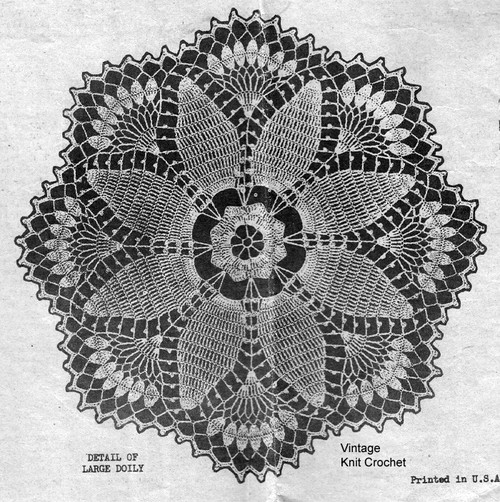 Laura Wheeler 882 Star Shell Pineapple Doily Crochet Pattern