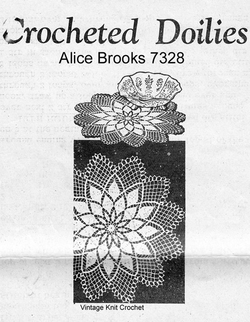 Crochet Pineapple Shell Doily Pattern Large Small Alice Brooks 7295