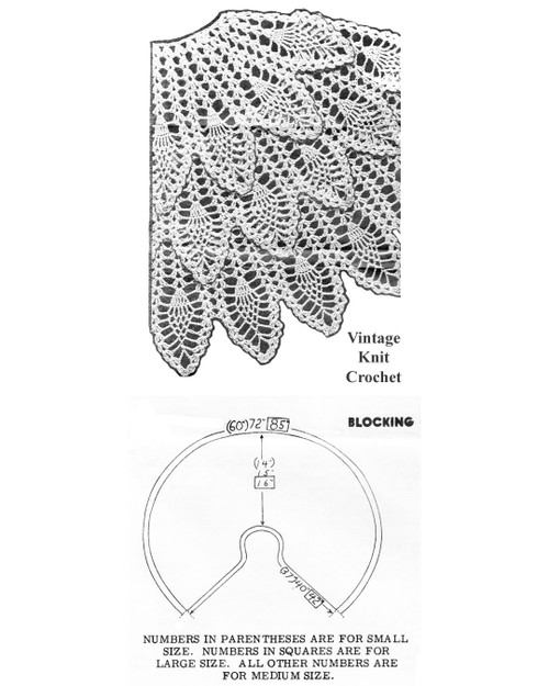 Vintage Crochet Capelet Pattern In Pineapples Mail Order Design 7383