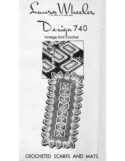 Three Crochet Doilies Pattern Oval Round Laura Wheler 692