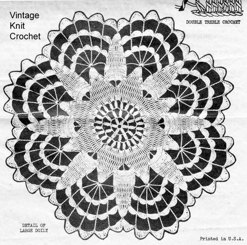 Crochet Daisy Basket Chair Doily Pattern Set Laura Wheeler 668 Mail