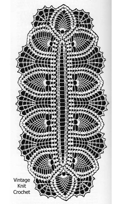 Crochet Pineapple Doily Pattern Round Oval Mail Order 550 Laura Wheeler