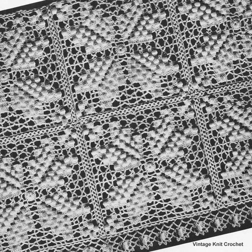 Crochet Pinwheel Bedspread Square Pattern No 645