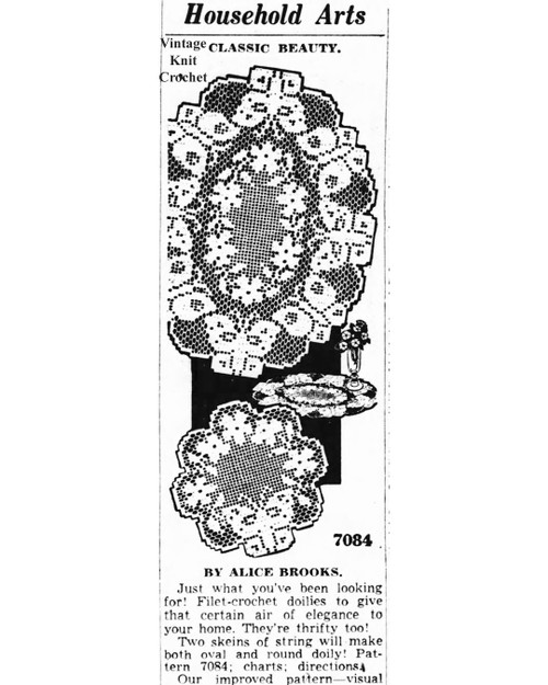 Filet Crochet Butterfly Doily Mats Pattern Oblong Round Laura Wheeler