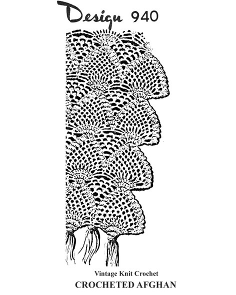 Crocheted Pineapple Afghan Pattern Laura Wheeler 551 Mail Ordder
