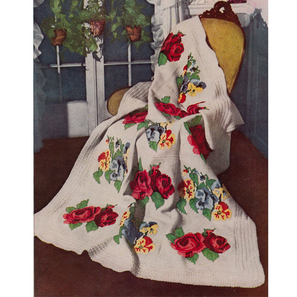 Easy Crochet Afghan Pattern Victorian In Diamond Motif No 513