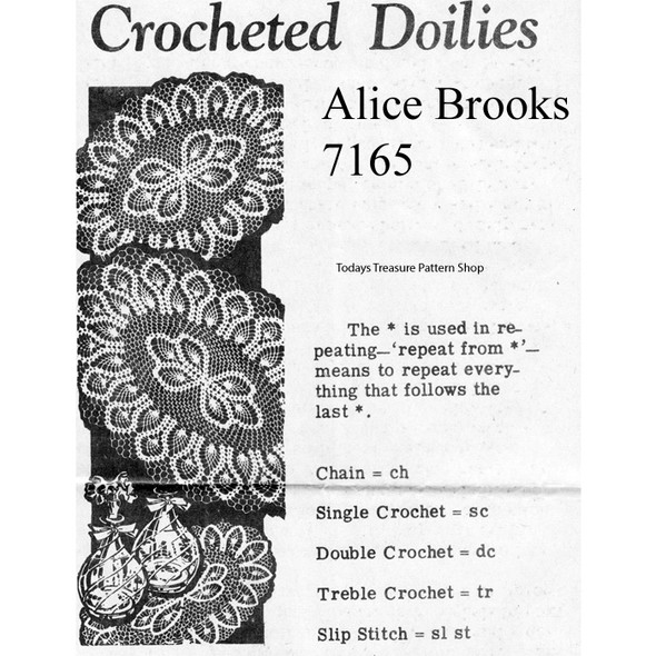 Crocheted Doilies Pattern Round Oval Designs With Pineapple Border