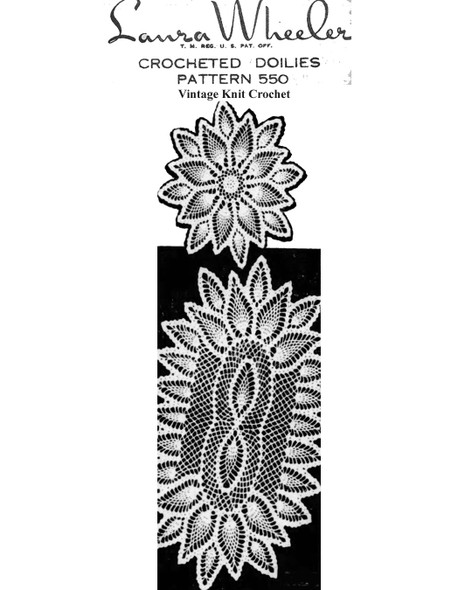 Vintage Crochet Poinsettia Doily Pattern Small Medium Large Mail Order
