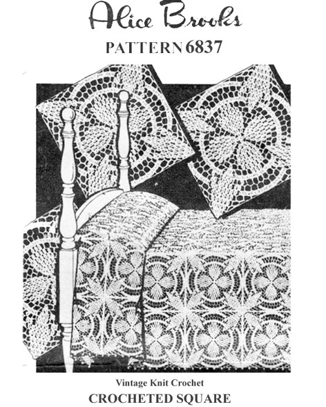 Crochet Popcorn Stitch Square Pattern Bedspread Tablecloth Design 564